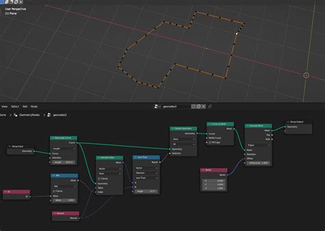Geometry Nodes How To Reduce Point Density On Straight Sections Of A Curve Blender Stack