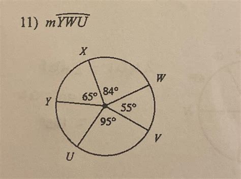 Solved Find The Measure Of The Arc Measure In Degrees Chegg Com