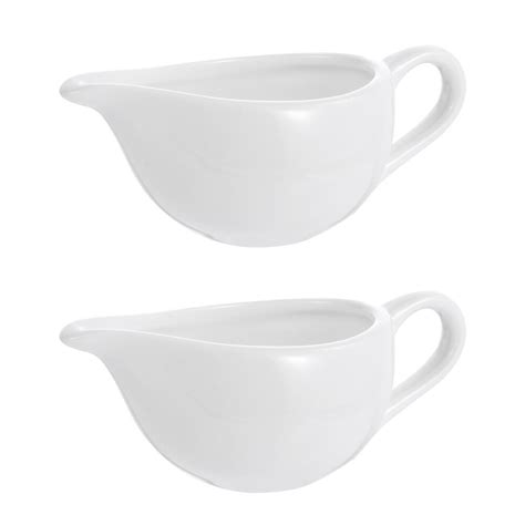 2 Pcs Ceramic Sauce Boat Kitchen Gravy Boat Practi Grandado