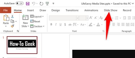 How To Start A Powerpoint Slideshow
