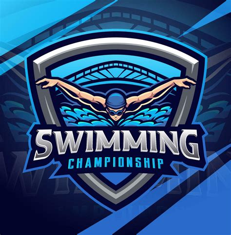 Swimming Championship Esport Mascot Logo Design 27241413 Vector Art At
