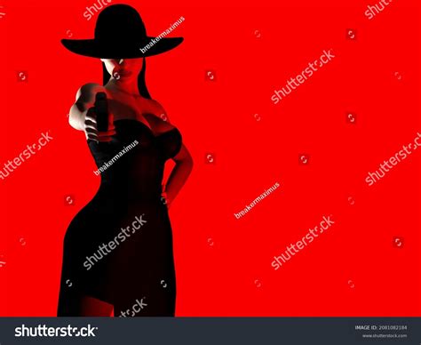 3d Render Illustration Sexy Spy Lady Stock Illustration 2081082184