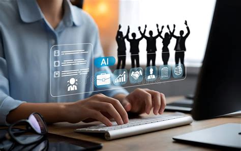 Ai Powered Hr Streamlining Recruitment And Employee Management Stock Illustration Illustration