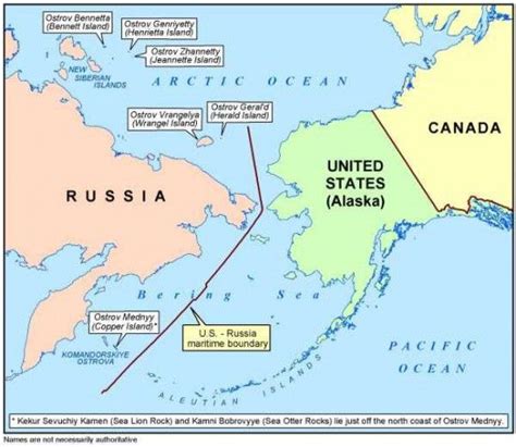 The Shortest Distance Between Alaska And Russia Is The Distance Between