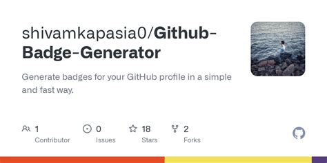 Github Shivamkapasia0 Github Badge Generator Generate Badges For Your Github Profile In A