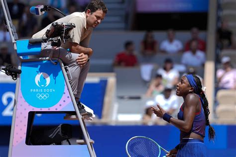 Paris Olympics Coco Gauff Loses Argument With Umpire And Match