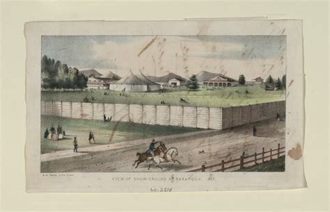 View Of Show Ground At Saratoga 1847 National Museum Of American History