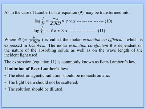 Beer Lamberts Law Pptx