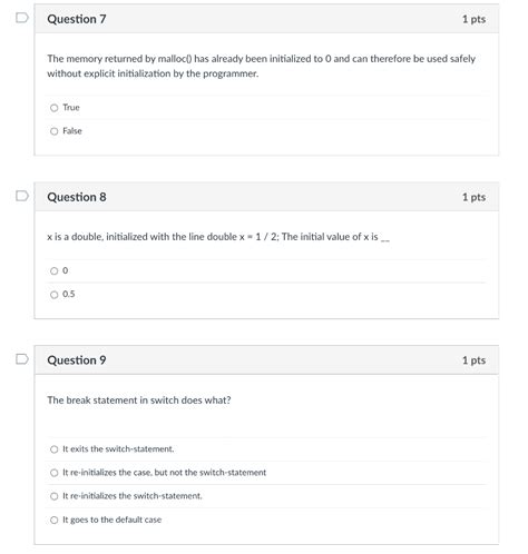 Solved N 0 Question 7 1 Pts The Memory Returned By Malloc