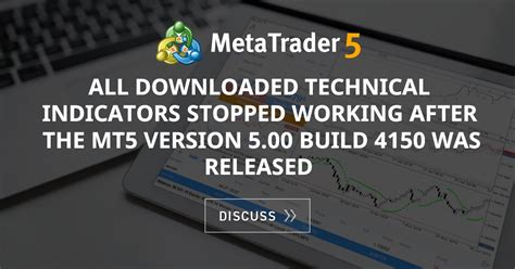 All Downloaded Technical Indicators Stopped Working After The Mt5 Version 500 Build 4150 Was