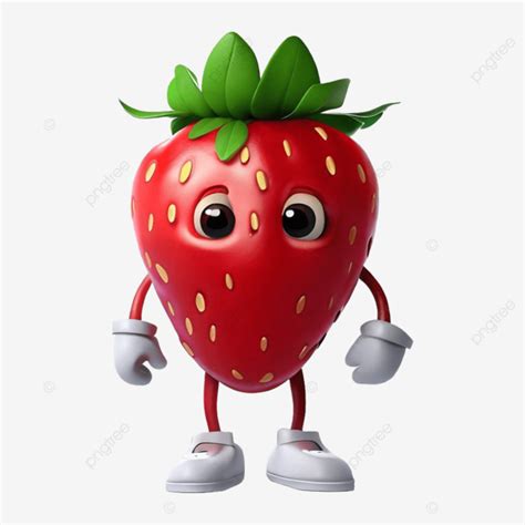 딸기 과일 캐릭터 Psd Ai 딸기 아이 3d 딸기 과일 Png 일러스트 및 Psd 이미지 무료 다운로드 Pngtree