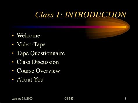 Ppt Class 1 Introduction Powerpoint Presentation Free Download Id 4925959