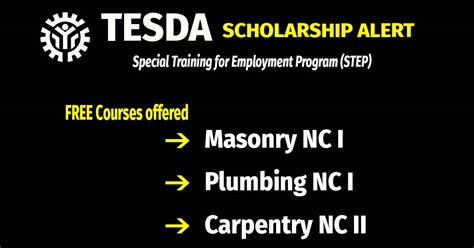 Tesda Scholarship Special Training For Employment Program Step ~ Tesda Online