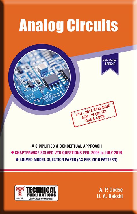 Analog Circuits For Be Vtu Course 18 Obe And Cbcs Iv Ece 18ec42 Ap Godseua Bakshi Amazon