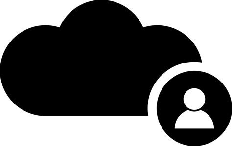 Cloud Computing User Icon In Black And White Color 24252585 Vector Art