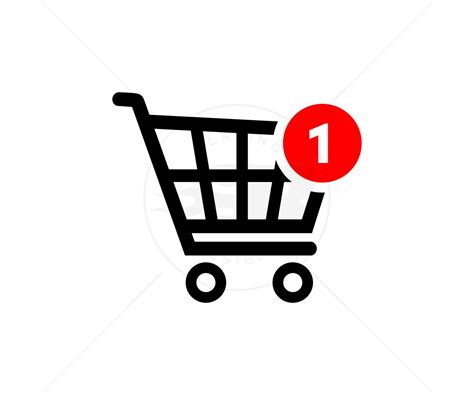 Shopping Cart Notification Icon Ecommerce Vector Design