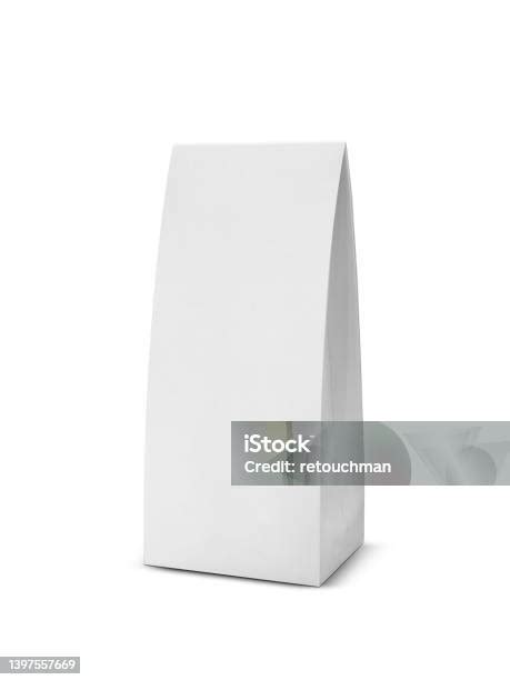 광고 및 브랜딩을위한 종이 가방 패키지 A 형 종이 봉지 종이 봉투 삼각형 모양 가방에 대한 스톡 사진 및 기타 이미지 가방 커피 마실 것 컷아웃 Istock