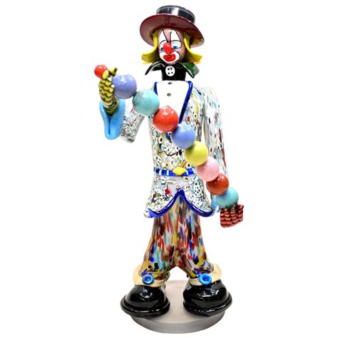 Giant Italian Murano Glass Clown Statue 1960 109 Cm For Sale At 1stdibs