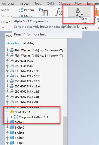 sorting failed error when performing alpha sort component if folder contains component
