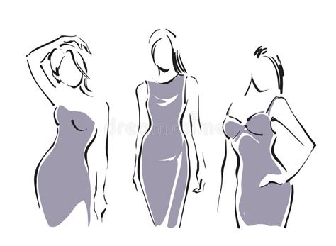 Gold Plus Size Lady Naked Woman Drawing Set 2 Print Body Positive Art