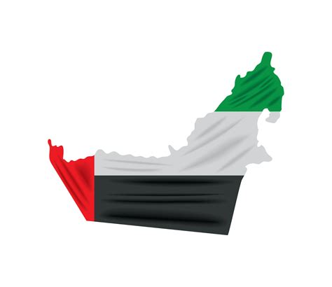 Uae Flag In Map 13790928 Vector Art At Vecteezy
