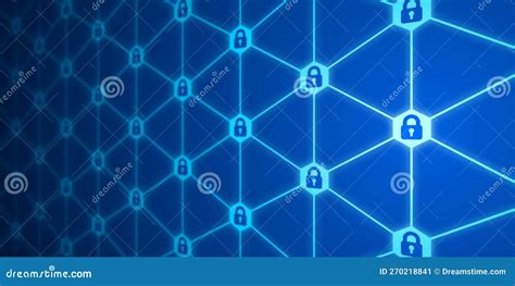 The Key Lock Prevents Hacking Of The Internet Database System Stock