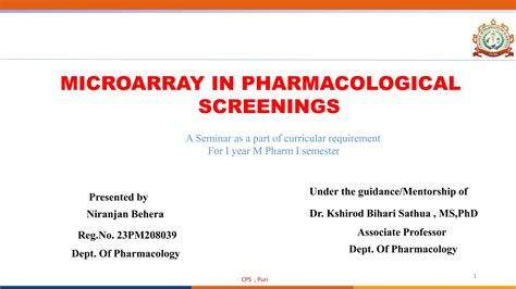 Principles Underlying Microarray Technology Explores The Various Types