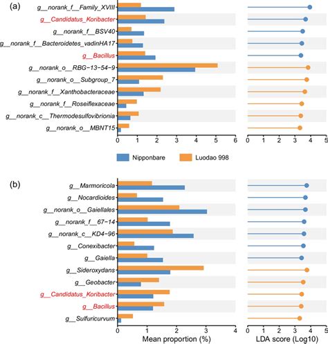 Differentially Abundant Genera Identified By Lefse With Logarithmic