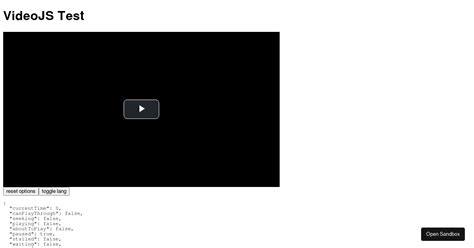 videojs react typescript forked codesandbox