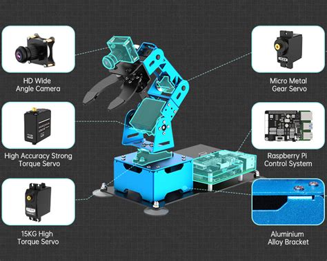 Hiwonder Armpi Mini 4dof Vision Robotic Arm Powered By Raspberry Pi