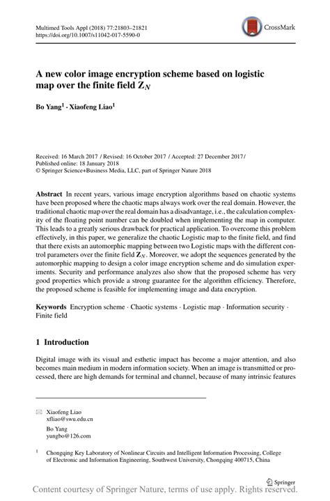 A New Color Image Encryption Scheme Based On Logistic Map Over The