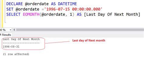Sql Eomonth Sql Bi Tutorials
