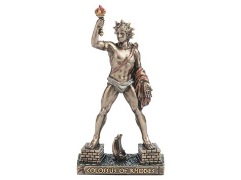 Colossus Of Rhodes Greek Mythology Miniature Cast Bronze Resin