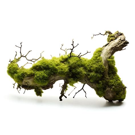 Premium Ai Image Twisted Moss Twisted Contorted Growth Decayed Log