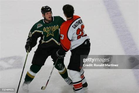 Krys Barch Of The Dallas Stars Fights Against Denis Gauthier Of The News Photo Getty Images