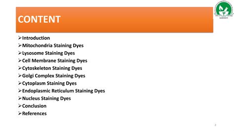 Cell Organelle Staining Dyes Pptx