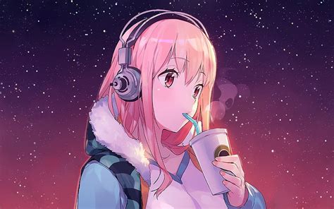 Anime Girl With Headphones Wallpaper Hd Baka Wallpaper The Best Porn