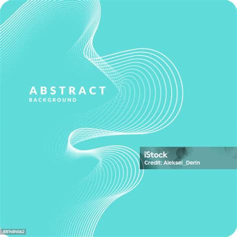 동적 입자와 파도 추상적인 기하학적 배경입니다 벡터 일러스트 레이 션 선에 대한 스톡 벡터 아트 및 기타 이미지 선 파도 3차원 형태 Istock