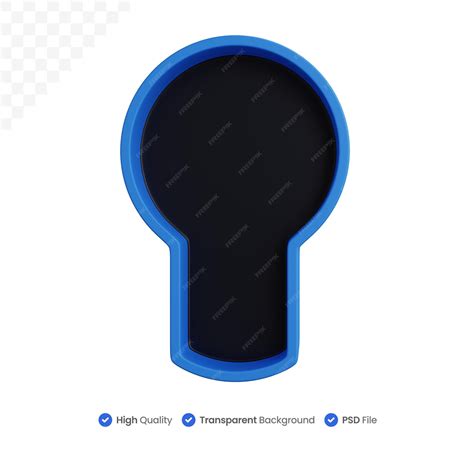 Premium Psd 3d Rendering Keyhole Isolated