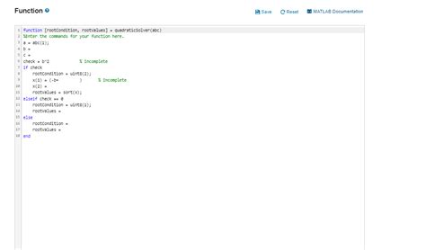 Solved Quadratic Solver If Elseif Else My Solutions If A