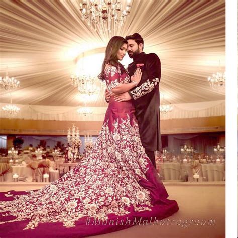 Manish Malhotra World On Instagram “a Fine Pairing The Lady In Ruby Red And The Gentleman In