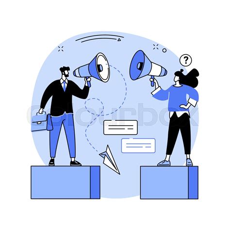 Communication Gap Abstract Concept Vector Illustration Stock Vector