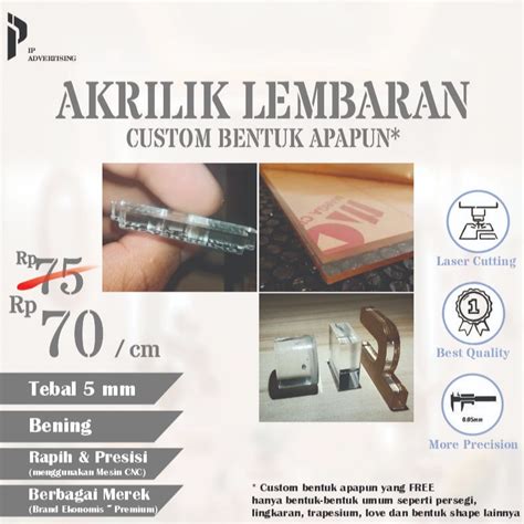 Jual CUSTOM AKRILIK Mm AKRILIK KUSTOM MM AKRILIK CUSTOM Mm LEMBARAN ACRYLIC BENING