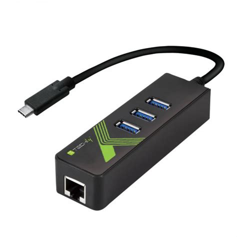 USB C Gigabit Ethernet Converter Adapter With 3 Port USB 3 0 Hub Ethernet Network Adapters