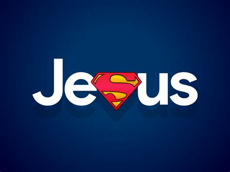 Super Jesus Artwork With Superman Logo Jesus Superman Logo Jesus And