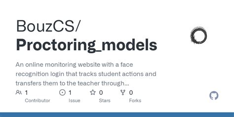 Github Bouzcsproctoringmodels An Online Monitoring Website With A