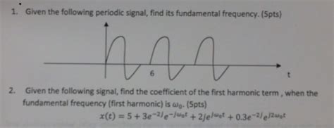 solved 1 given the following periodic signal find its