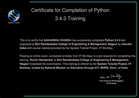 Pdf Certificate For Completion Of Python 343 Training Practice Moocsfoss A · Certificate