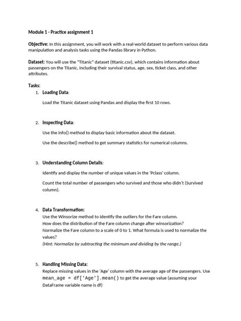 Practice Assignment 1 Pdf