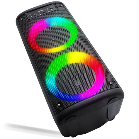 Caixa De Som Partybox Amplificada Alto Falantes Potente Led Rgb Forte Entrada P Usb Micro Sd
